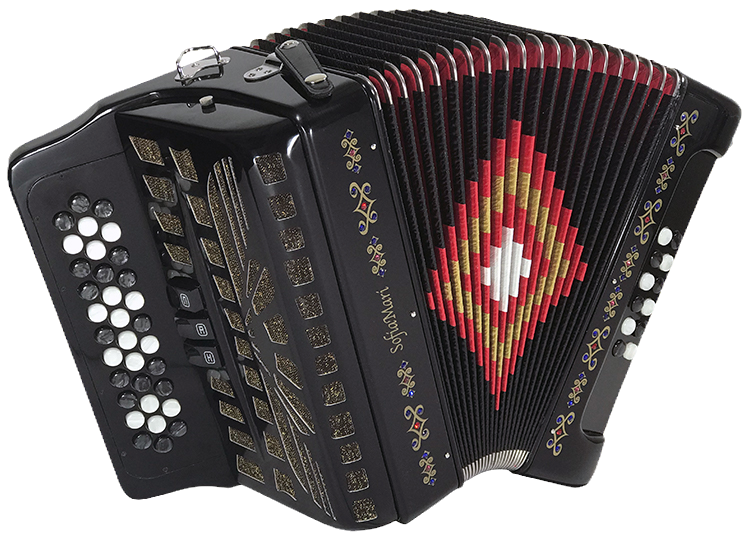 Sofiamari NSM-3412 34-Button 12-Bass Accordion FBE Black Pearl